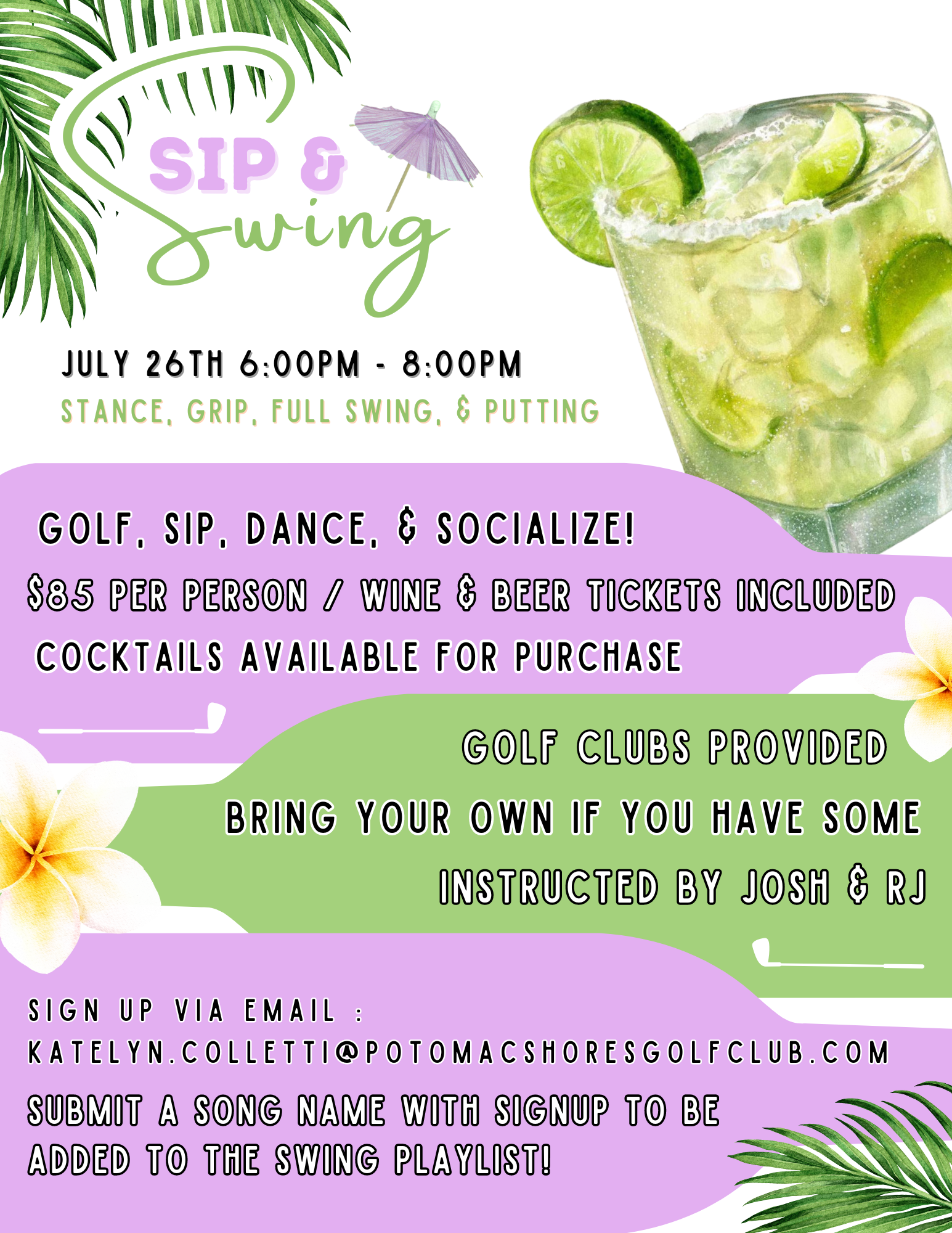 Sip and Swing - Potomac Shores Golf Club