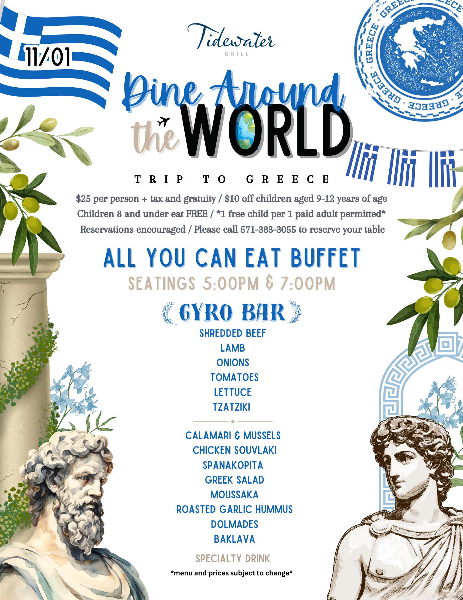 Greek Buffet - Potomac Shores Golf Club