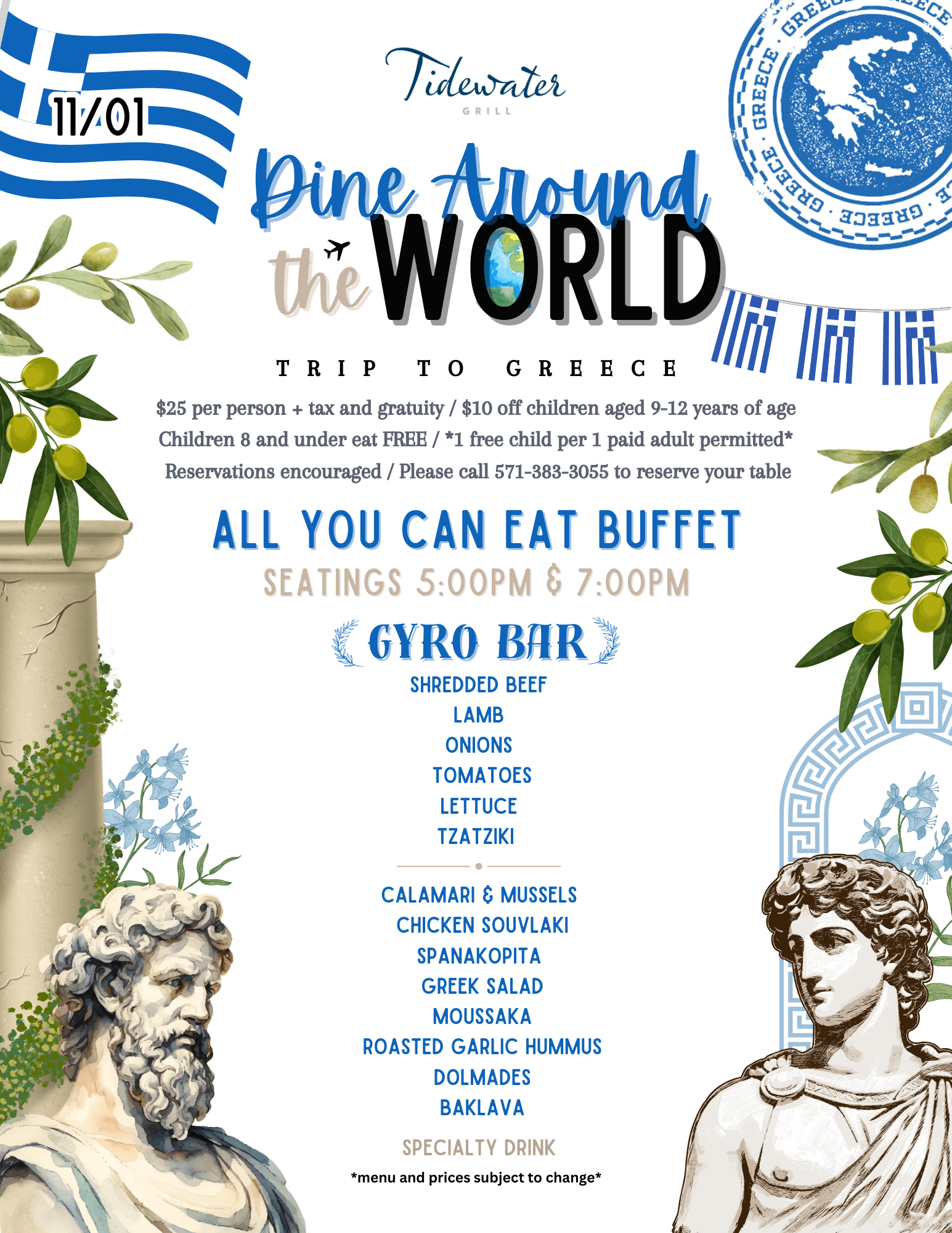 Greek Buffet - Potomac Shores Golf Club