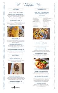 Tidewater Grill Lunch/Dinner Menu - Potomac Shores Golf Club