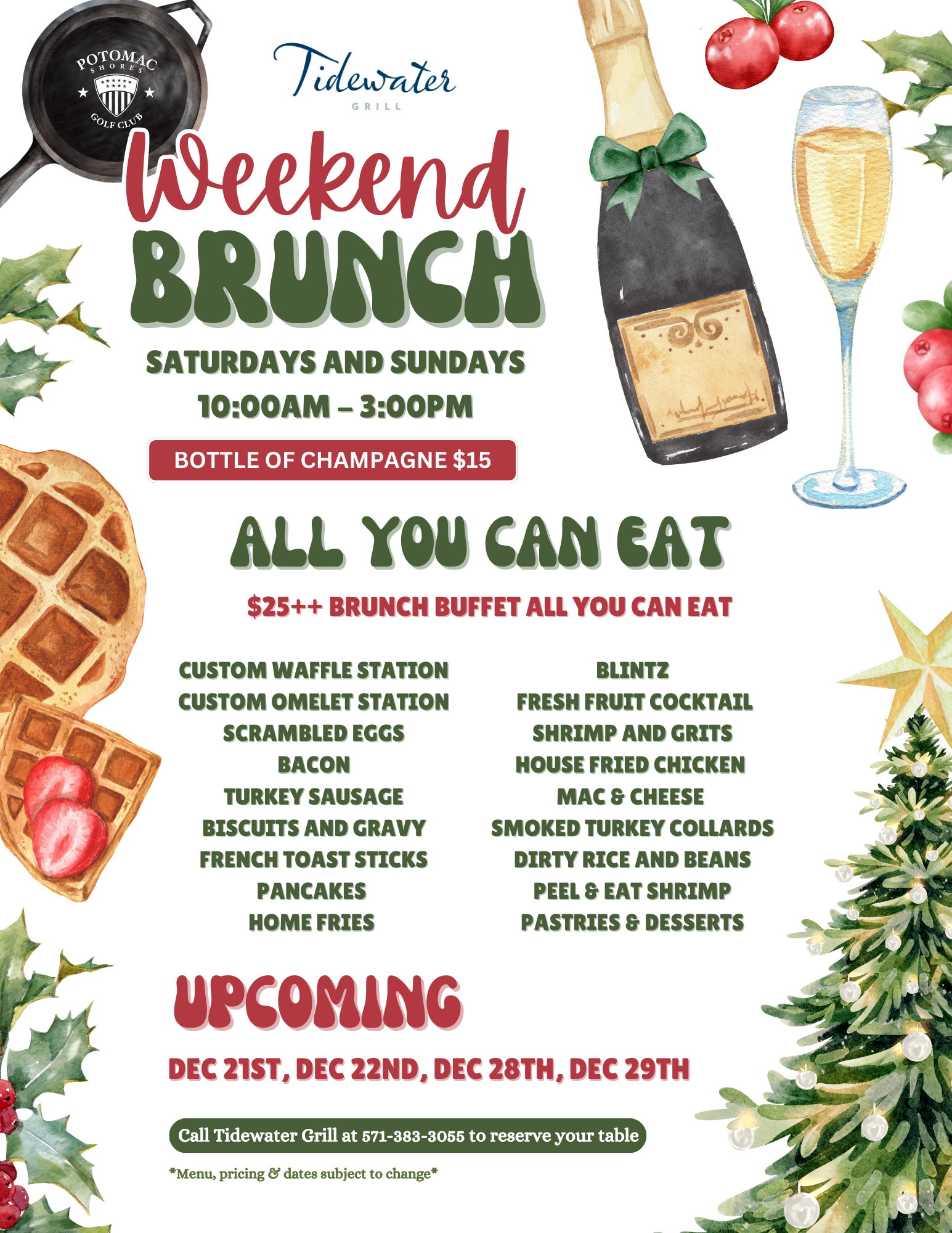 December Brunch Buffet - Potomac Shores Golf Club
