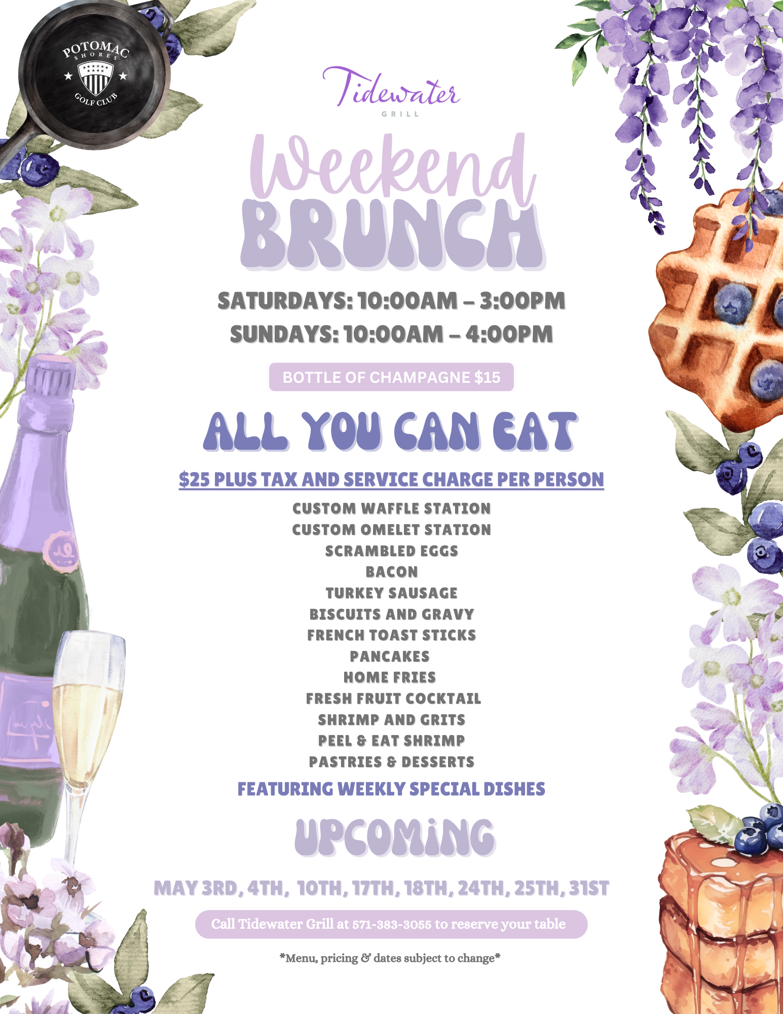 May Brunch Buffet - Potomac Shores Golf Club