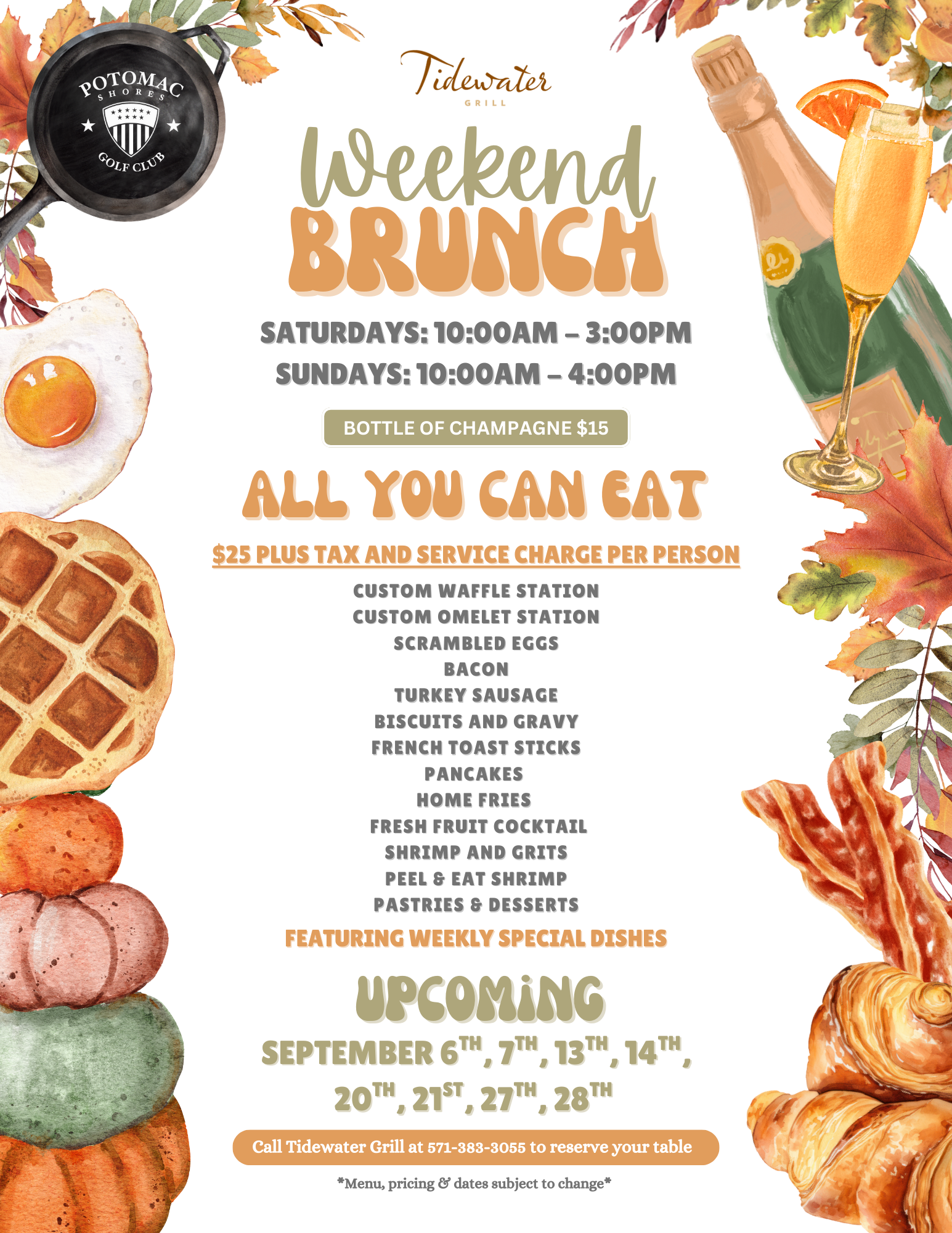September Brunch Buffet - Potomac Shores Golf Club