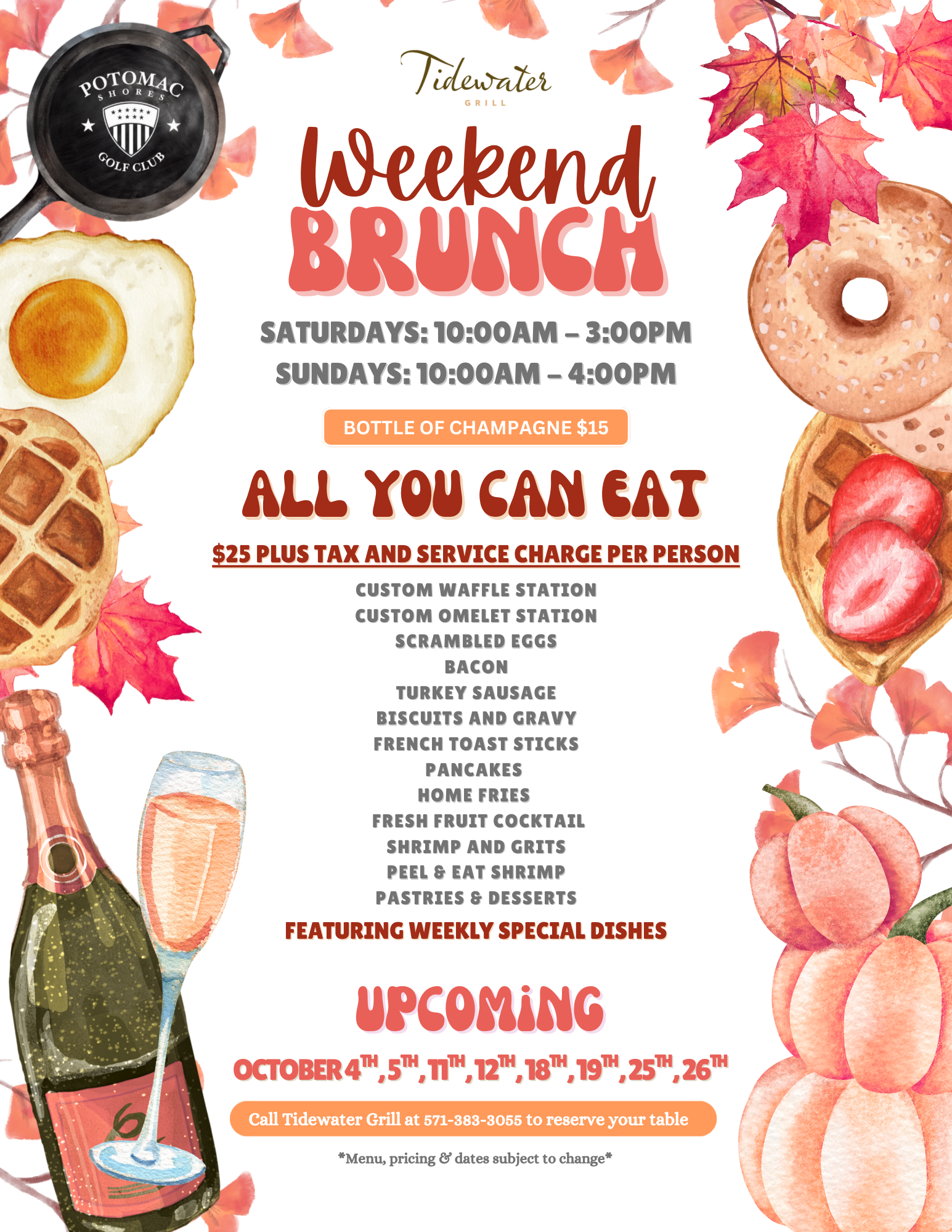 October Brunch Buffet - Potomac Shores Golf Club